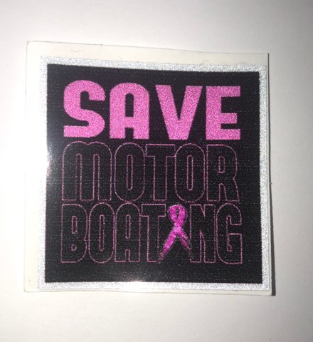 Decal- Save Motorboating 2x2 — Garrett International LLC